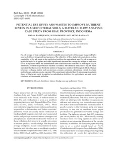 Potential Use of Fly Ash Wastes to Improve Nutrient Levels in ...